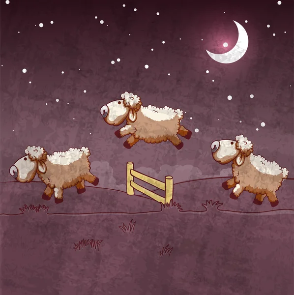 Sheep jumping | Three sheep jumping over the fence. Count them to sleep ...