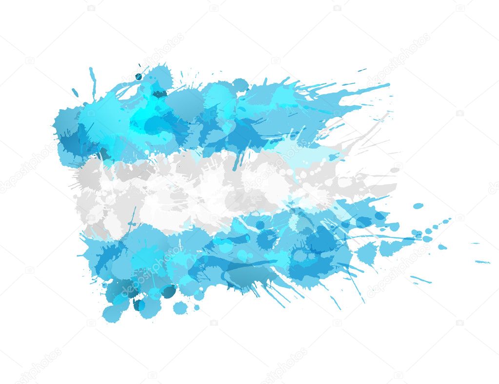 Argentina Flag Made Of Colorful Splashes Stock Vector Image By