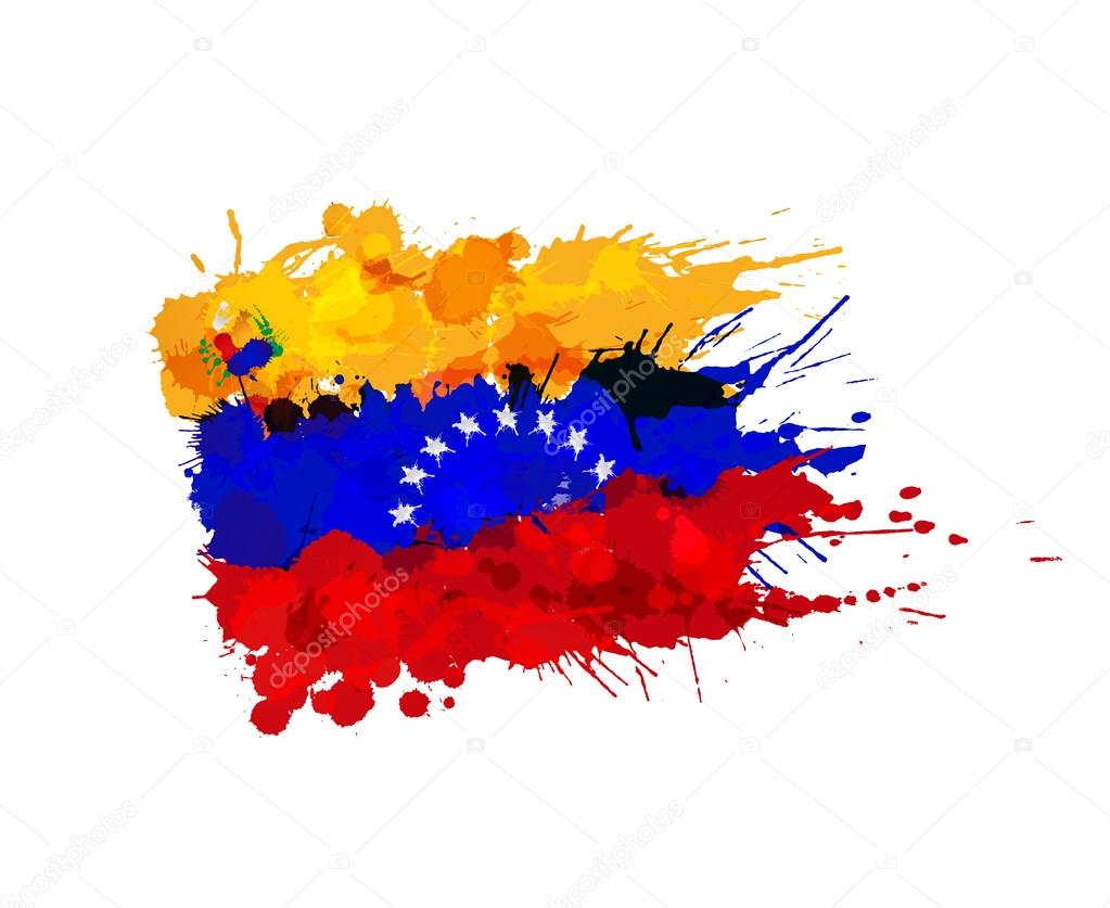 Flag of Venezuela made of colorful splashes ⬇ Vector Image by ...