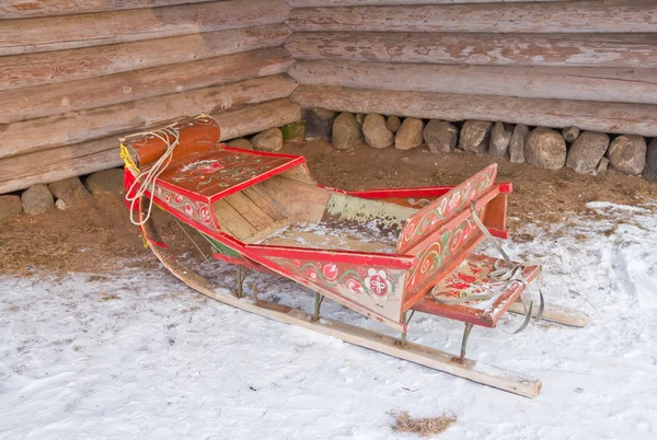 Decorated Russian traditional sledge - Stock Image - Everypixel