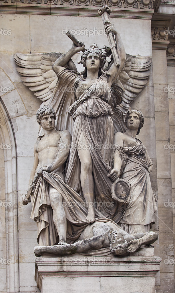 Sculpture Lyrical Drama (1869) of Garnier Opera — Stock Photo © joymsk ...