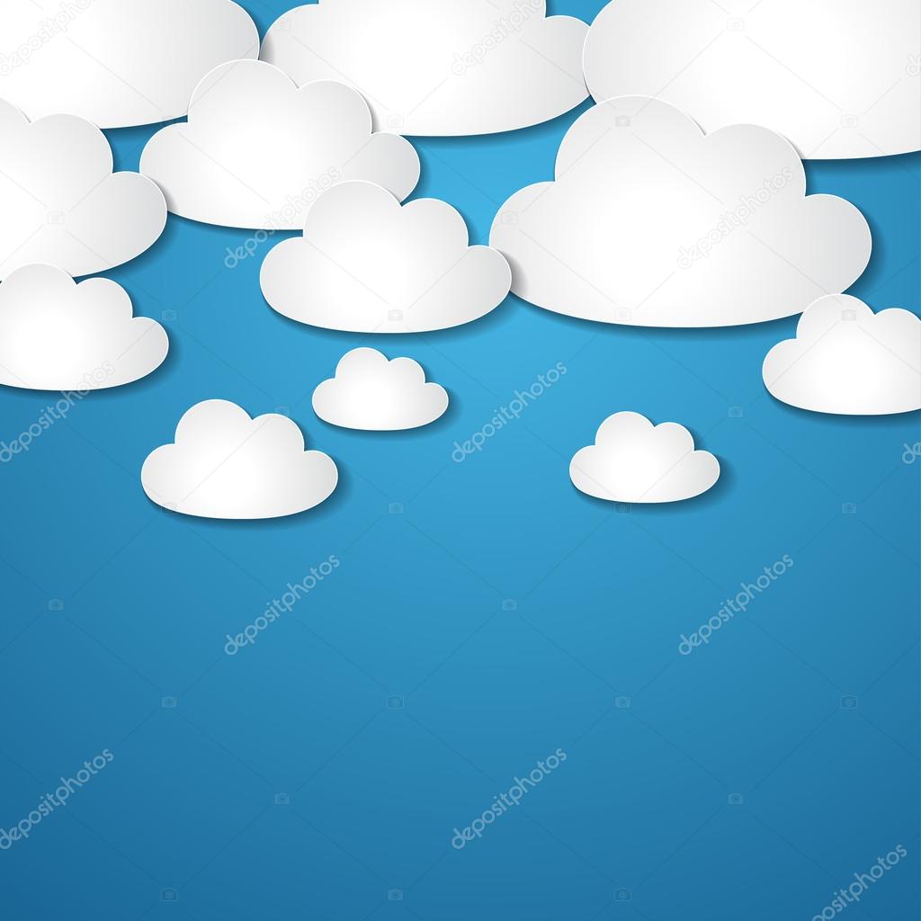 Paper clouds background. Stock Vector Image by ©incomible #18916523