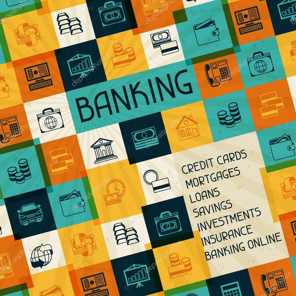 Conceptual banking and business background. Stock Vector Image by ...