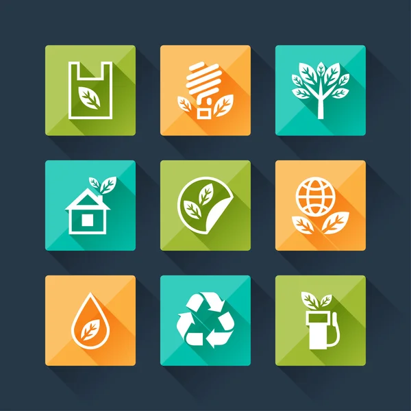 Greener environment icon collection — Stock Vector © iconspro #6031161