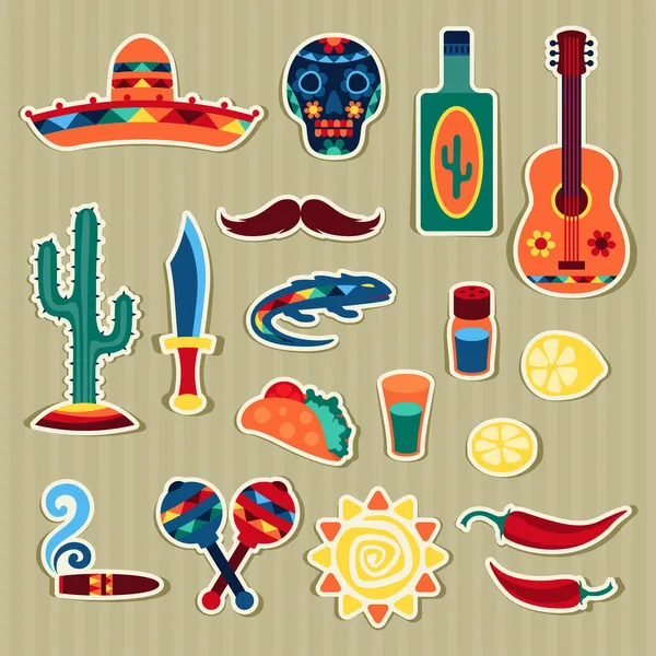 Mexican stickers — Stock Vector © mattasbestos #2057686 Mexican stickers — Stock Vector © mattasbestos #2057686
