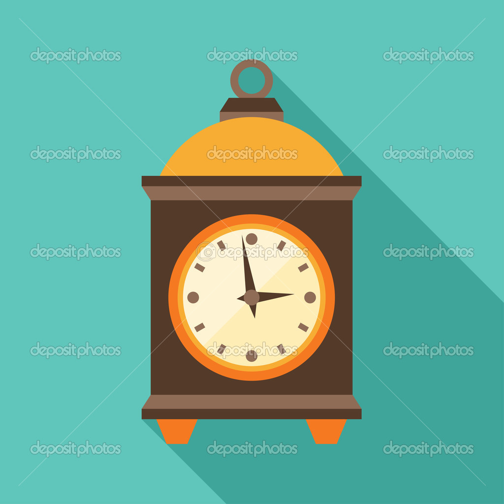 Reloj Icon retro de diseño plano. 2022