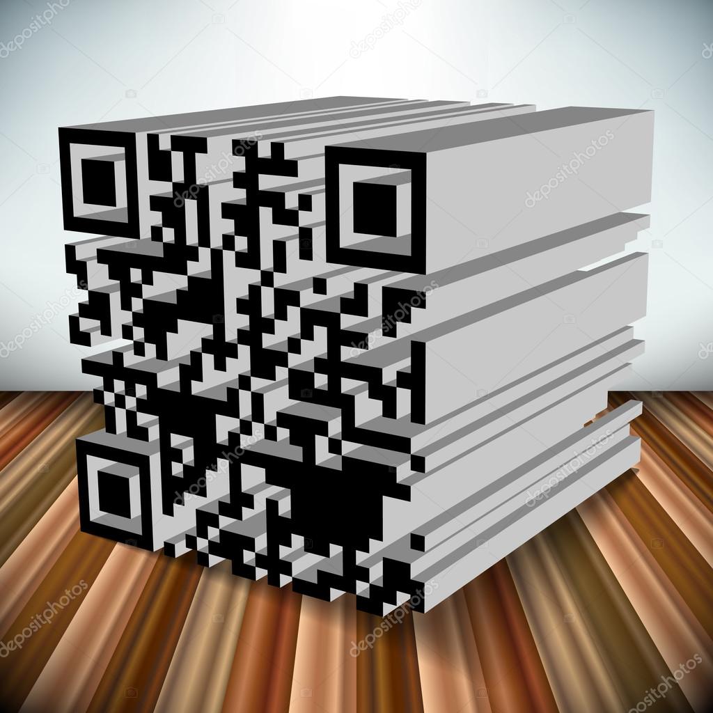 3d qr code object — Stock Photo © Tupia #24161879