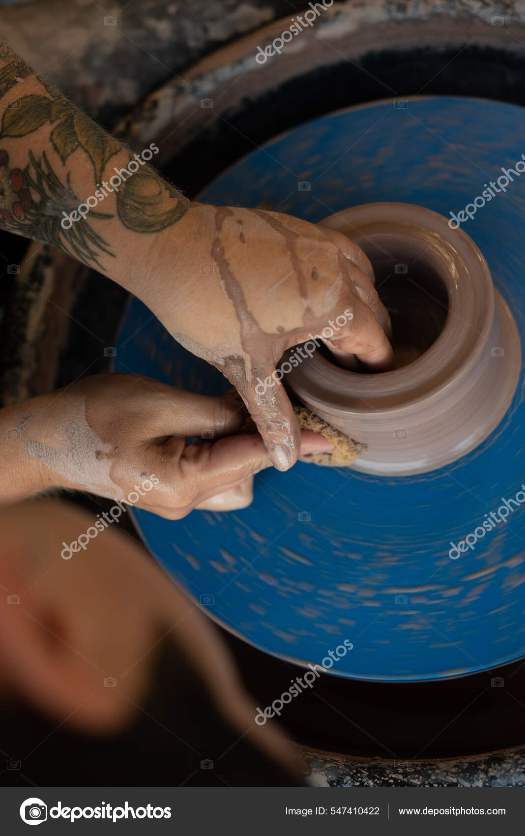 Hands Forming Piece Clay Pottery Wheel Stock Photo by ©Cavan 547410422