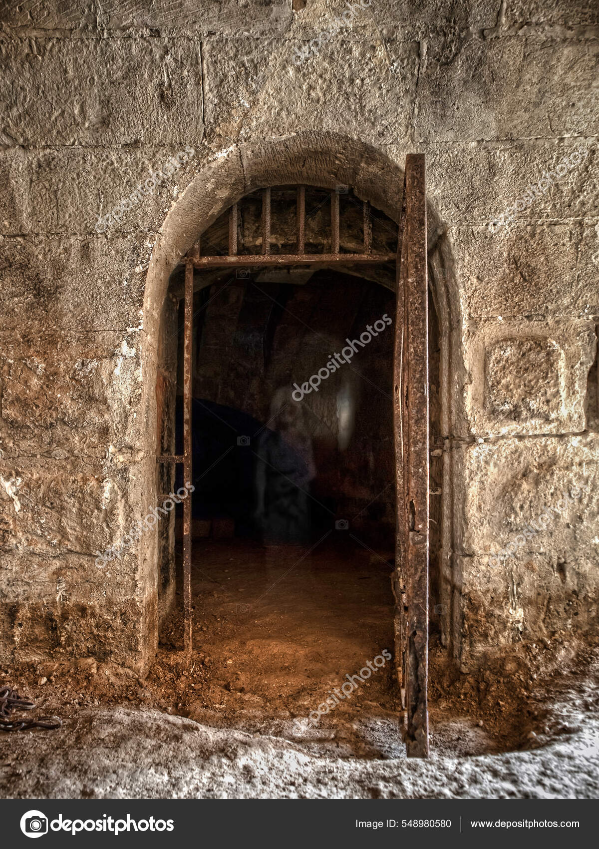 Medieval Prison Cell Original Metal Gate Fort Ricasoli Malta Showing ...