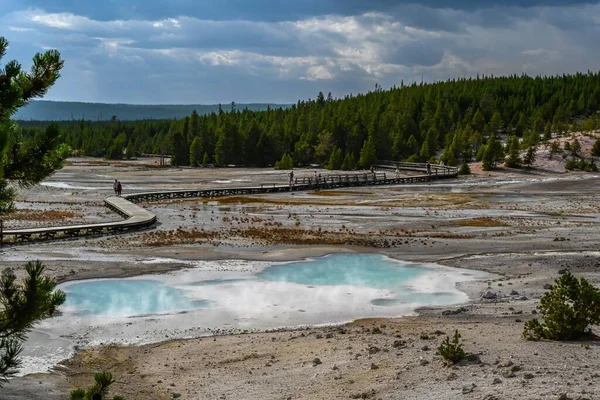 Geyser Steam Water Boils Ground Geothermal Areas Stock Photo by ©Cavan ...