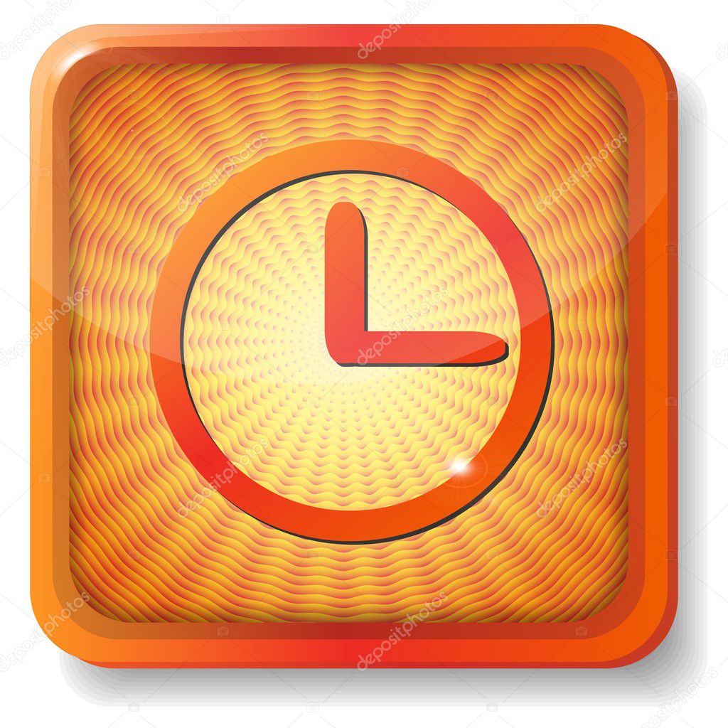 Orange clock face icon Stock Vector by ©BS_Lexx 12759770