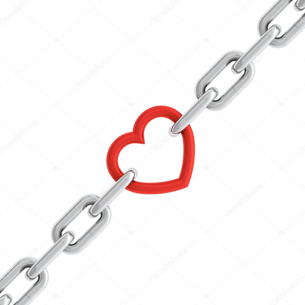 Chain with heart — Stock Photo © vasabii777 #12568344