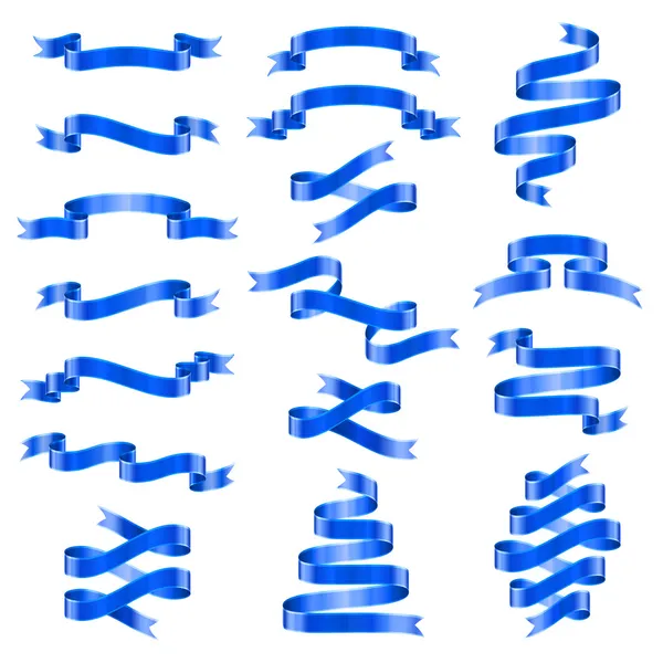 Listones azules imágenes de stock de arte vectorial | Depositphotos