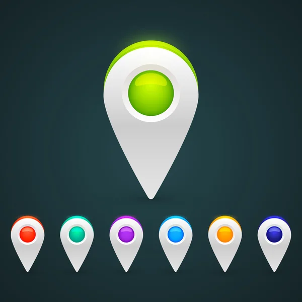 GPS Color Map Icons Stock Vector Image by ©Euco #9980492