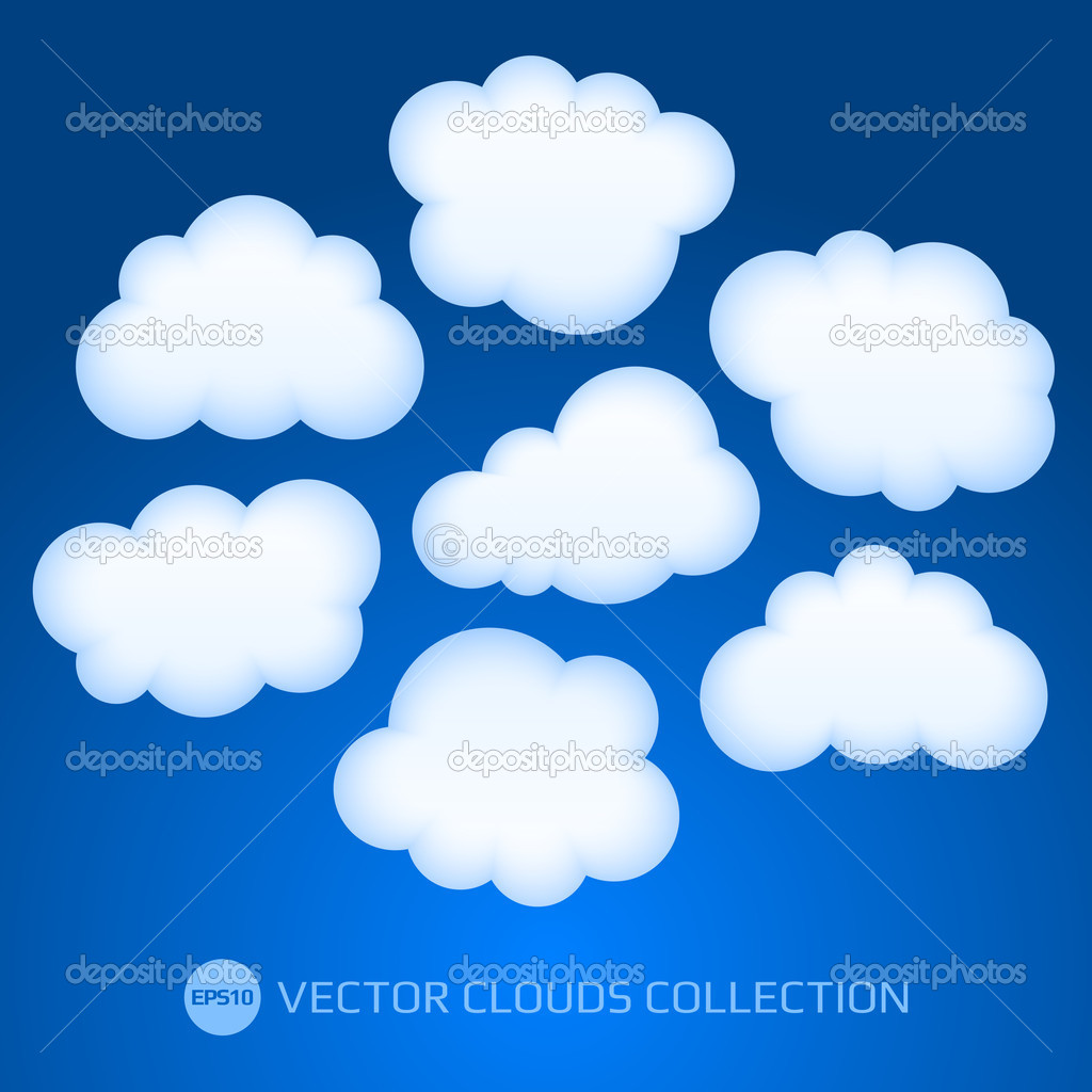 White cloud vector illustration Stock Vector Image by ©Euco #18460925