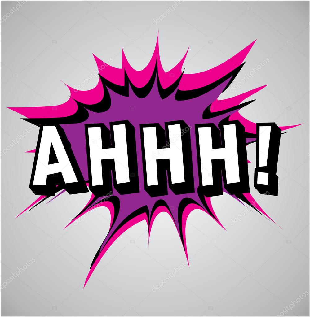 Comic book explosion bubble - ahhh — Stock Vector © vyskoczilova #29554621