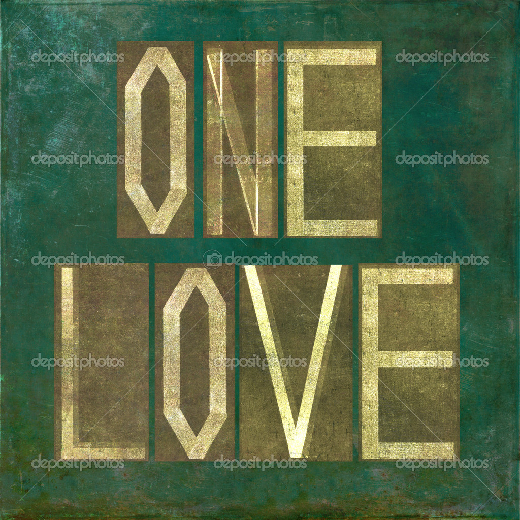 Earthy background image and design element depicting the words "One ...