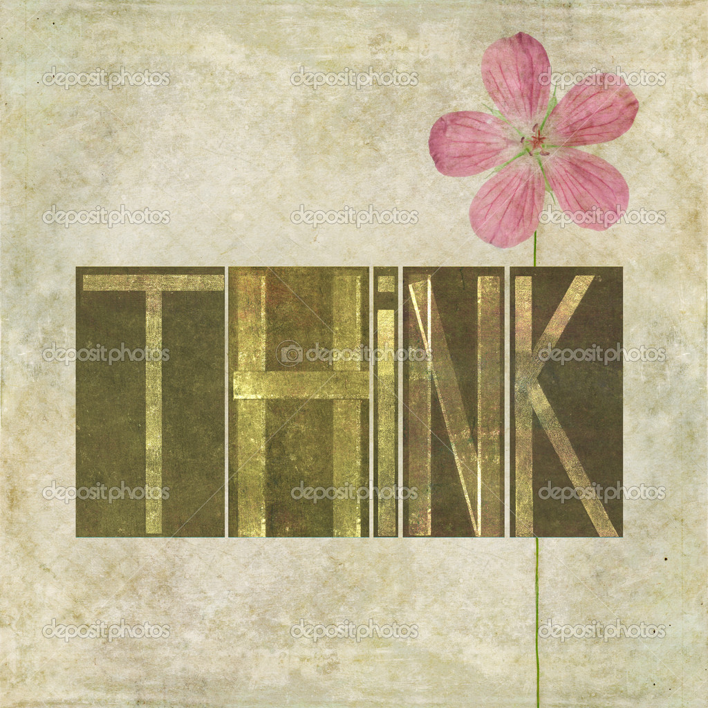 Design element depicting the word "Think" — Stock Photo ...