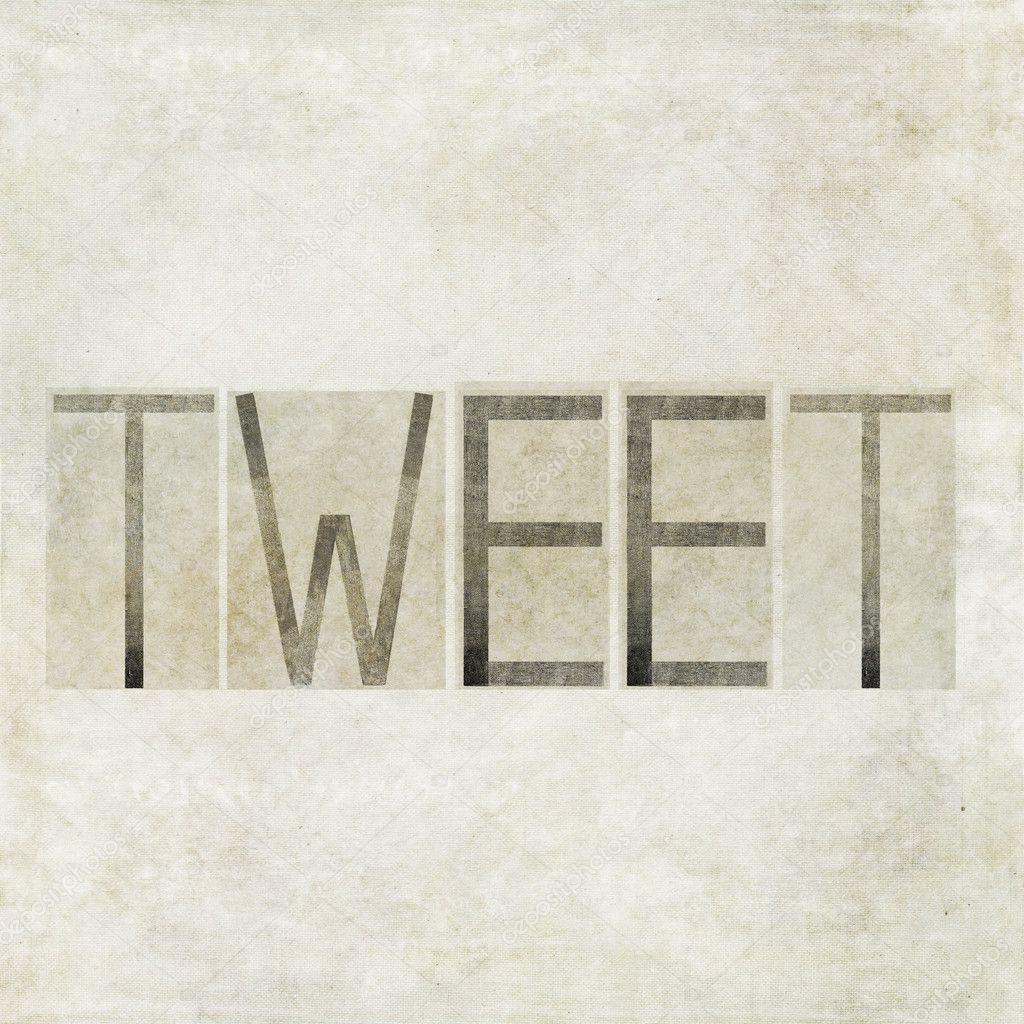 Design element depicting the word "Tweet" — Stock Photo ...