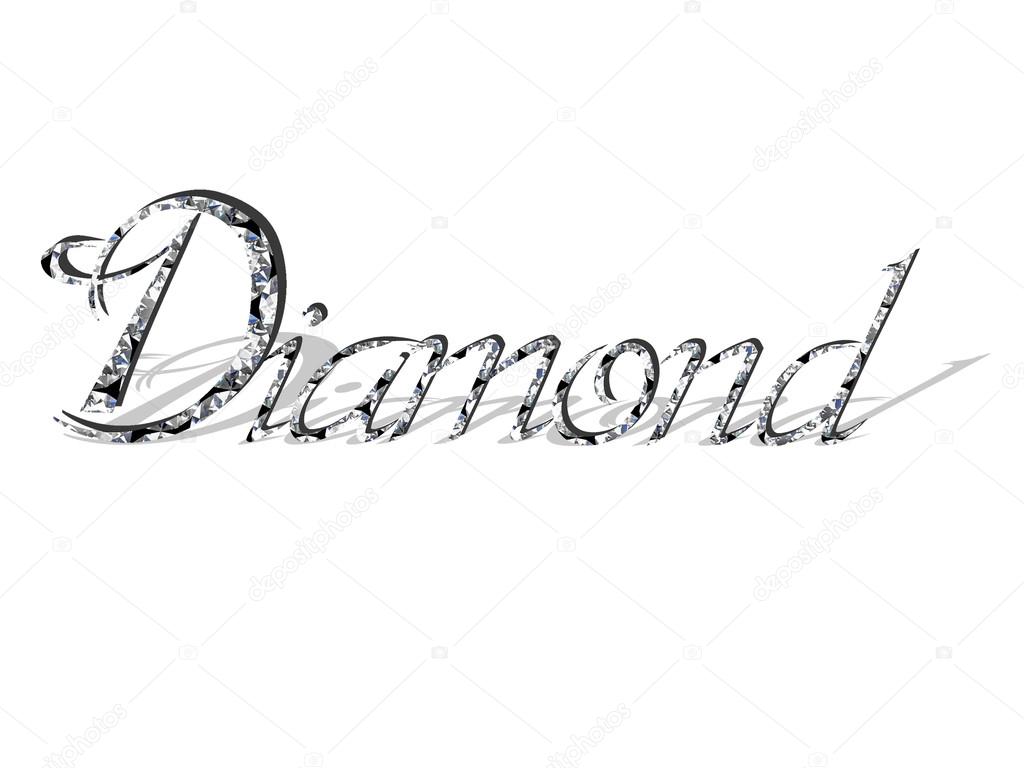 Diamond text Stock Illustration by ©Boykung #22832786