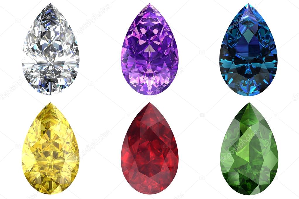 Set of gems — Stock Photo © Boykung #22859840