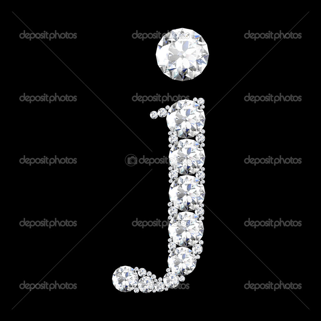 A stunning beautiful "j" set in diamonds — Stock Photo © Boykung #44189795