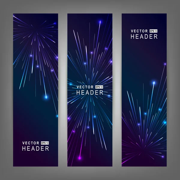 Colorful Firework. Website header or banner set Stock Vector Image by ...