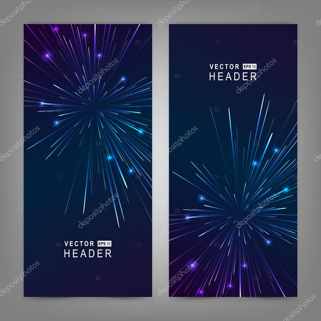 Colorful Firework. Website header or banner set Stock Vector Image by ...
