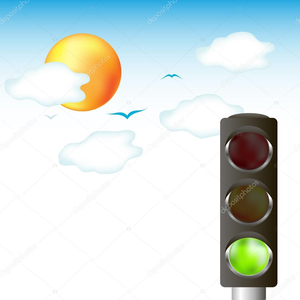 Green light of traffic light Stock Vector by ©1001_holiday #43311377