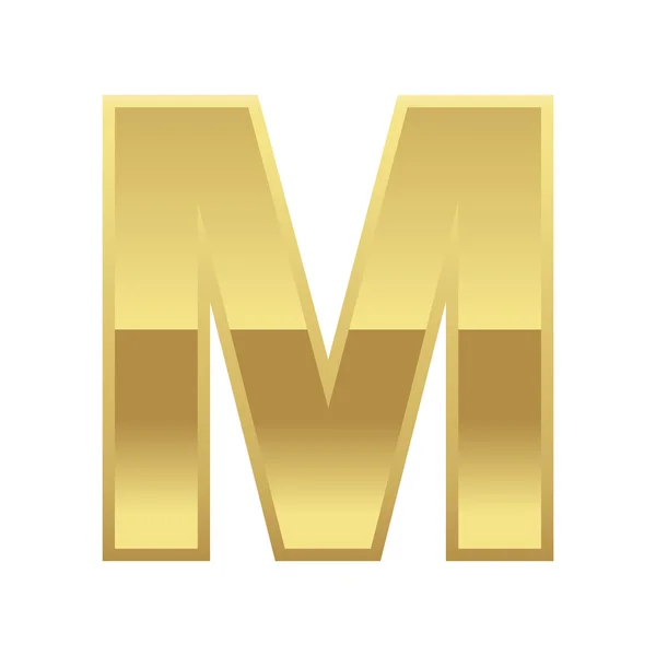 Letra m dorada imágenes de stock de arte vectorial | Depositphotos