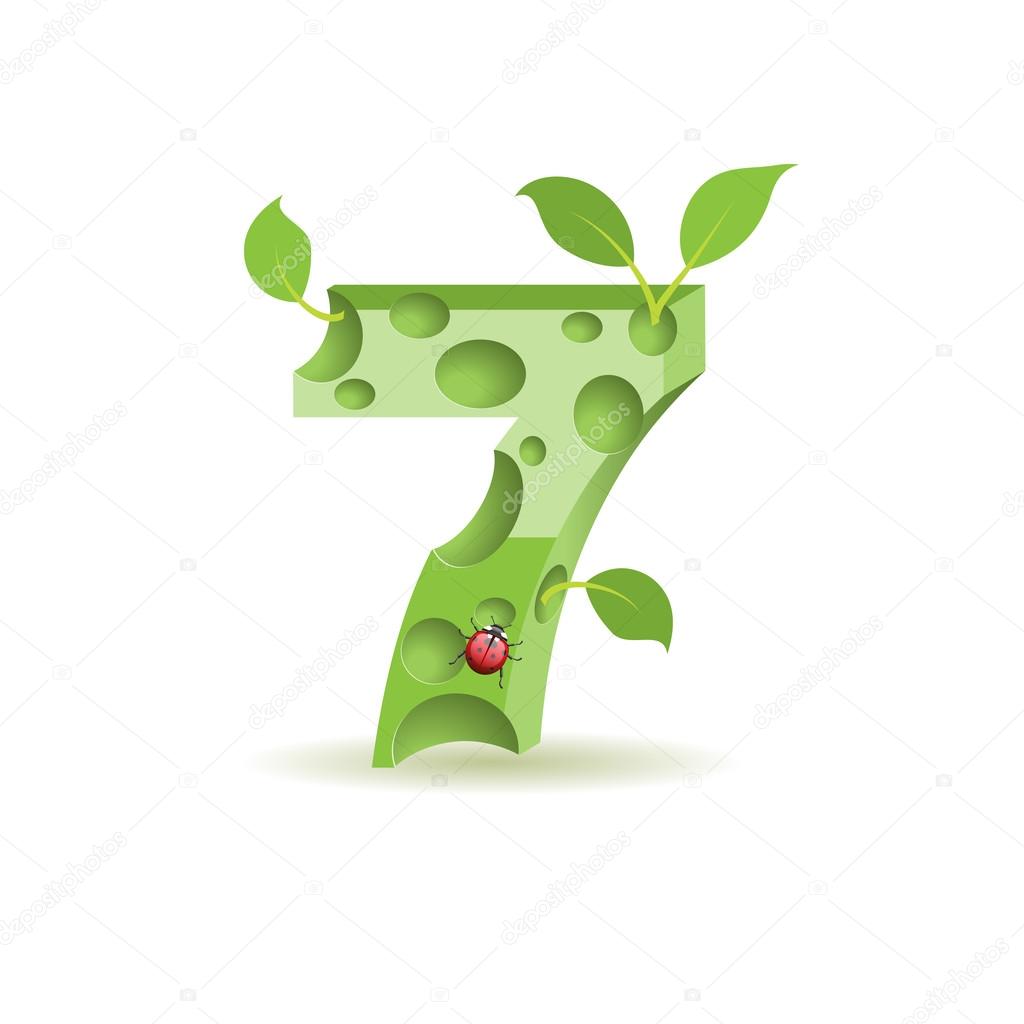 Alfabeto ecológico vectorial, número 7 Stock Vector by ©1001_holiday ...