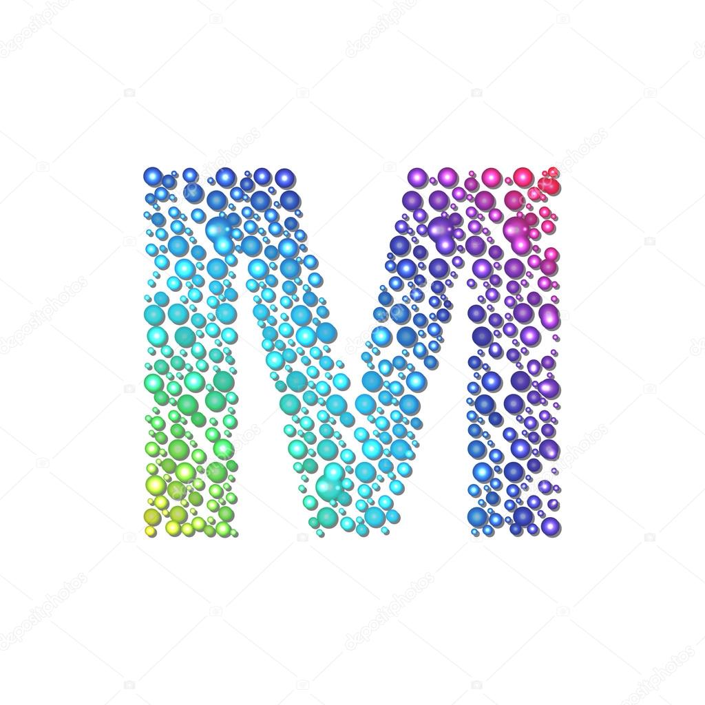 Circle rainbow letter M Stock Vector by ©1001_holiday 43361741