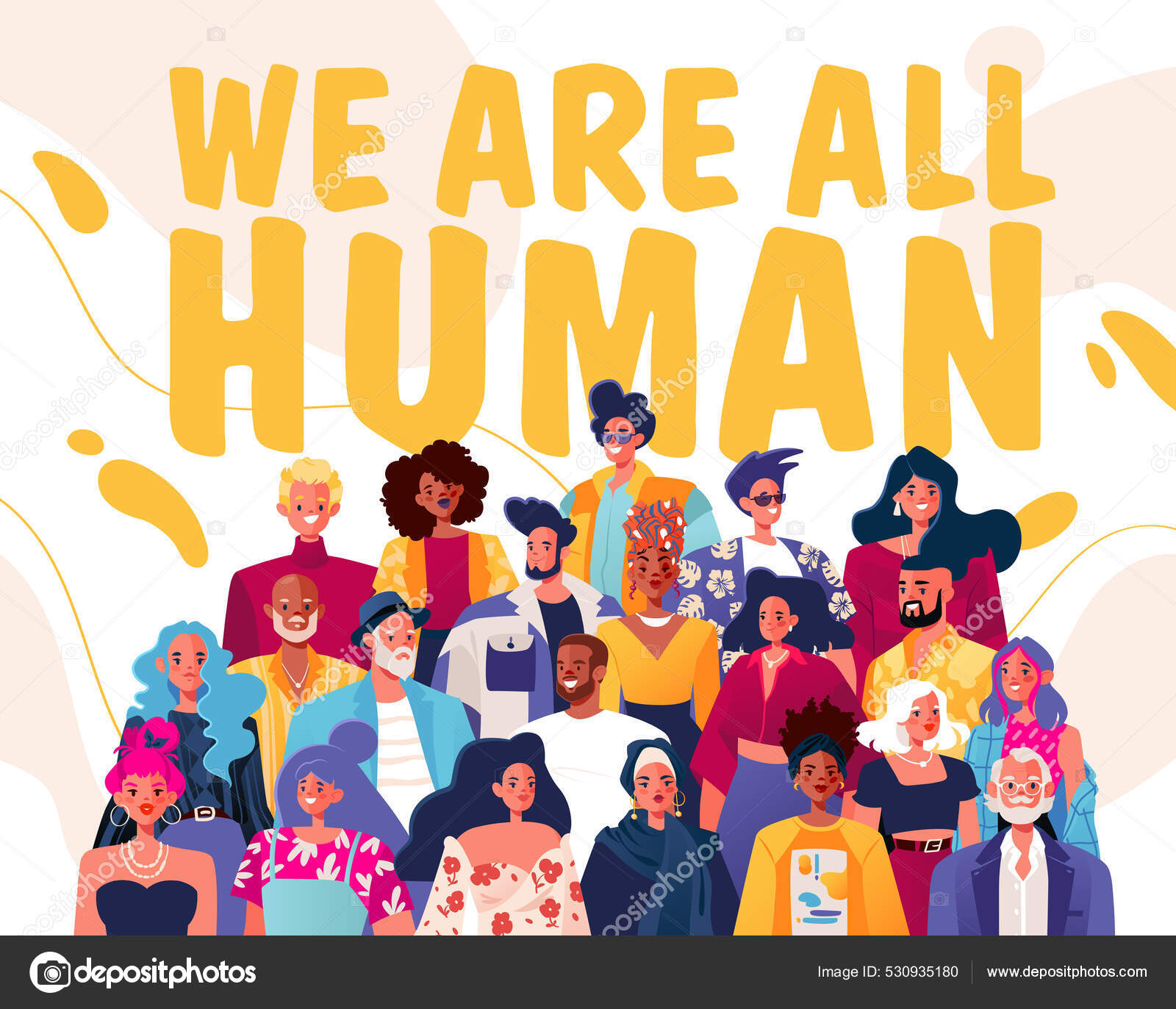 All Human Concept Equality Bringing People Together Tolerant Community ...