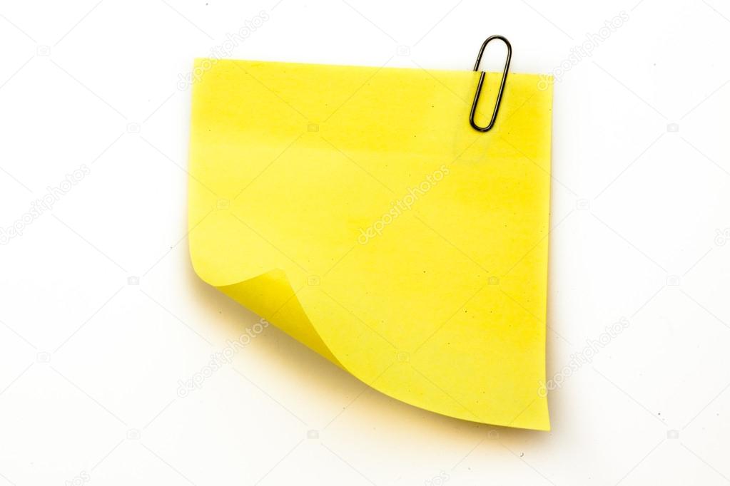 Sticky note with grey paperclip — Stock Photo © Wavebreakmedia #13991336