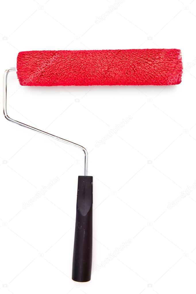 Red paint roller Stock Photo by ©Wavebreakmedia 14083231