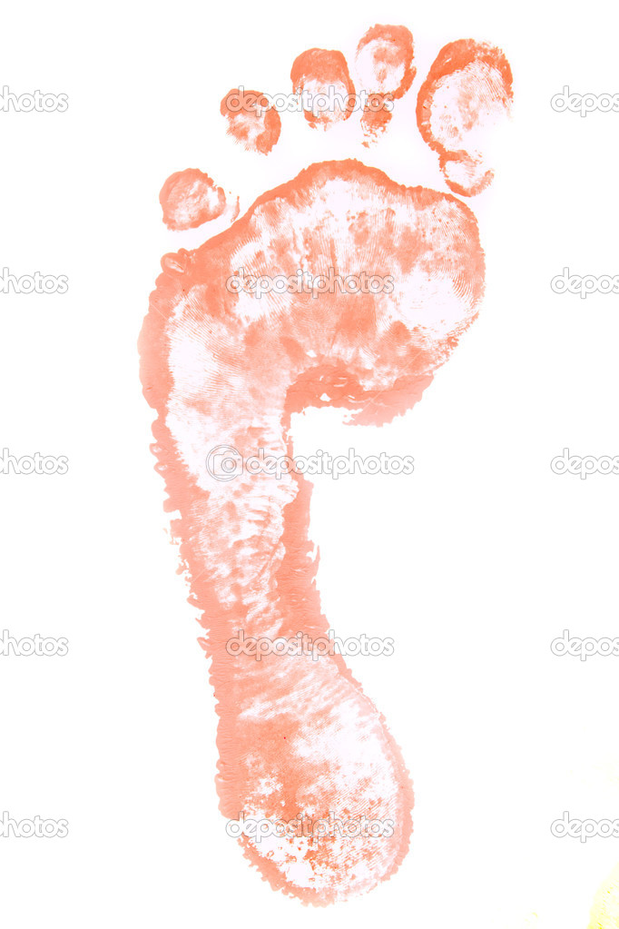One red footprint Stock Illustration by ©Wavebreakmedia #14083317