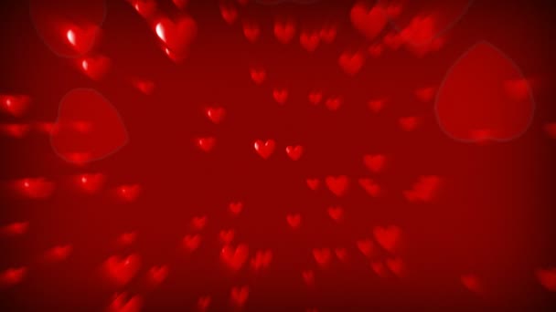 Red Love Heart Animation Romantic Spinning Dangling Glowing Love Hearts ...