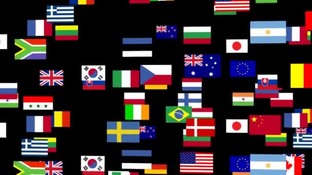 Animated Waving Flags World Powerpoint Background
