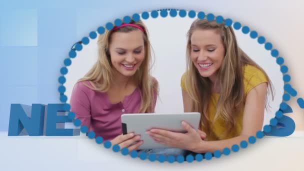 Montage of using media for social networking — Stock Video ...