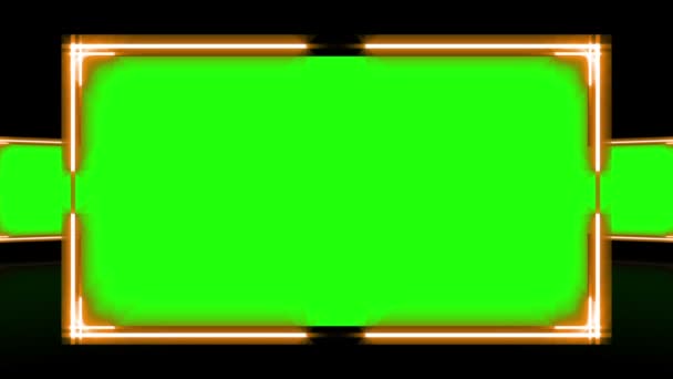 Bright frames with chroma key against a black background — Stock Video ...