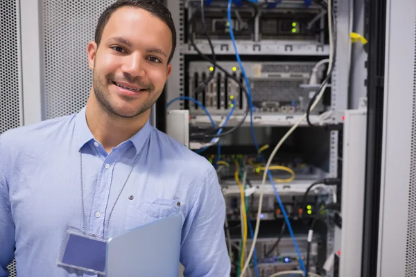 Man smiling in front of the servers — Stock Photo #23048606 - Stock ...