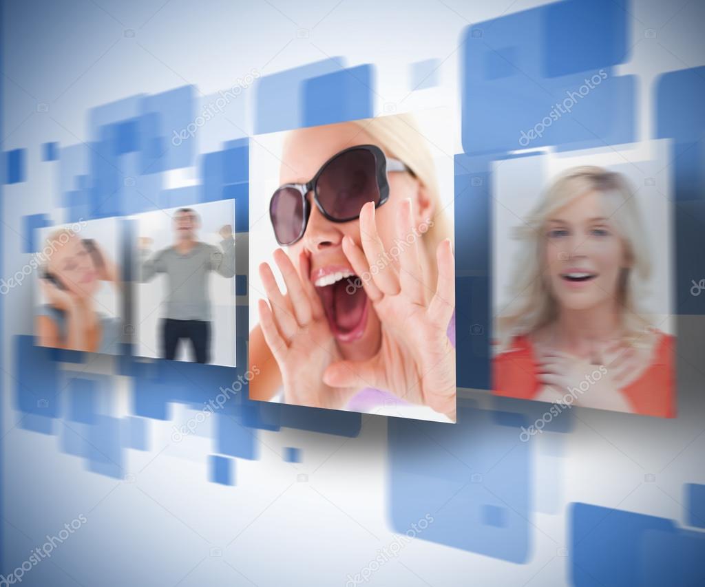 Four pictures on digital wall — Stock Photo © Wavebreakmedia #23047434