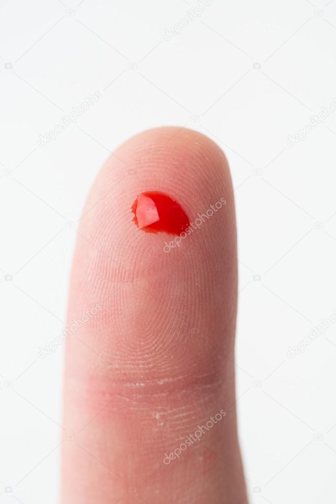 Blood on fingertip Stock Photo by ©Wavebreakmedia 24061505