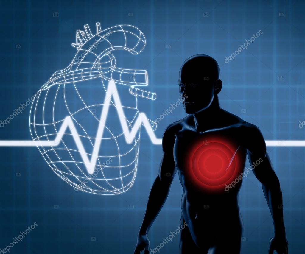 Mapping graphics heart and body Stock Photo by ©Wavebreakmedia 24112919