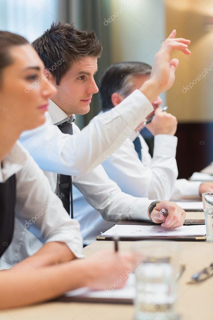 Businessman asking question — Stock Photo © Wavebreakmedia #24115939