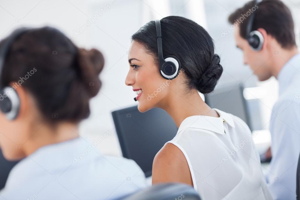 Three call centre employees working Stock Photo by ©Wavebreakmedia 25728969