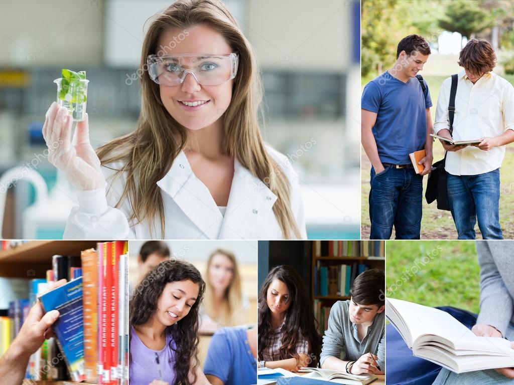 Collage of pictures with various students Stock Photo by ...