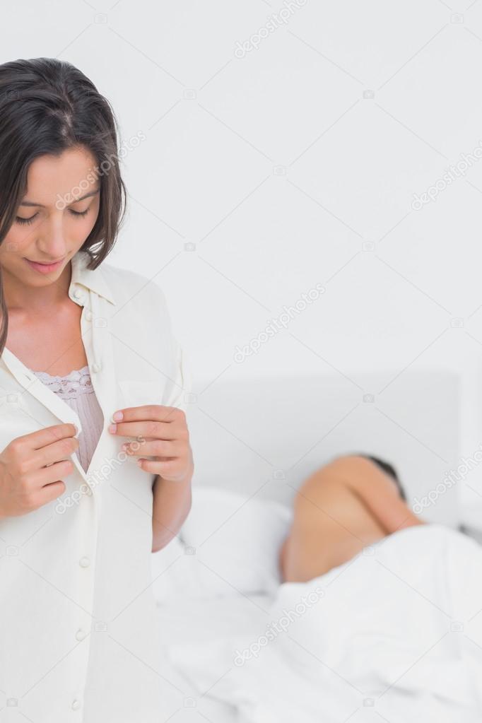 Woman Sneaking Away
