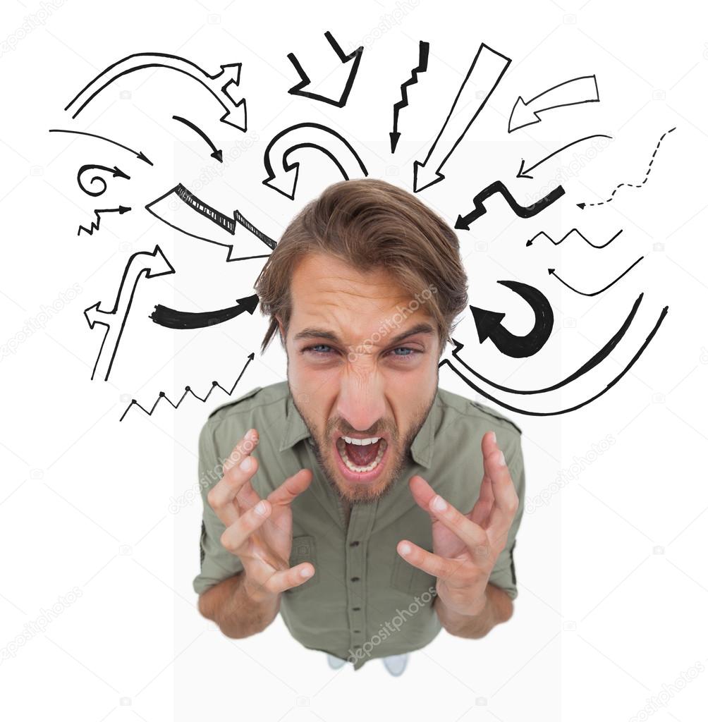 Angry man gesturing and yelling — Stock Photo © Wavebreakmedia #28056805