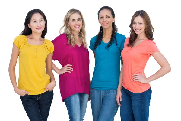 Cheerful casual models posing together Stock Photo by ©Wavebreakmedia ...